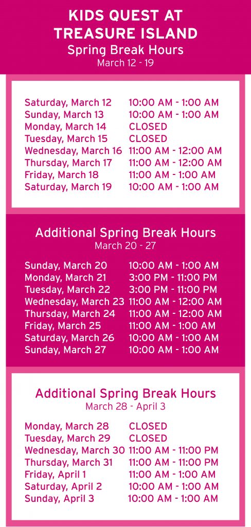 Spring Break Hours 2022 - Kids Quest