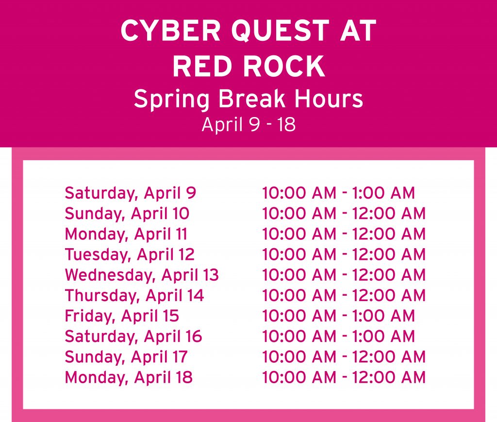 Spring Break Hours 2022 - Kids Quest