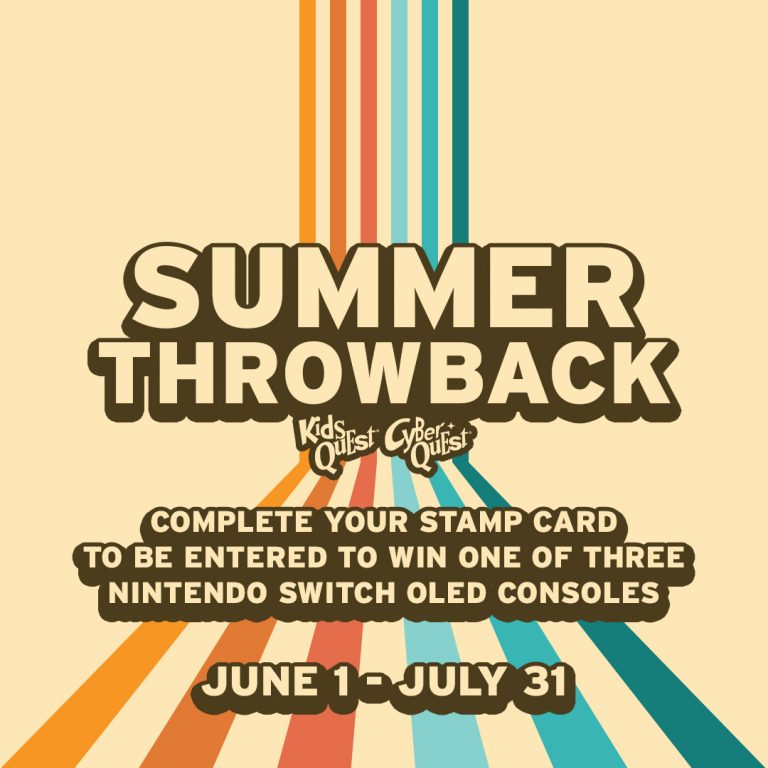 Summer Throwback Stamp Card at Kids Quest and Cyber Quest - Kids Quest