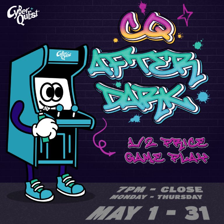 CQ After Dark: 1/2 Price Game Play at Cyber Quest - Kids Quest